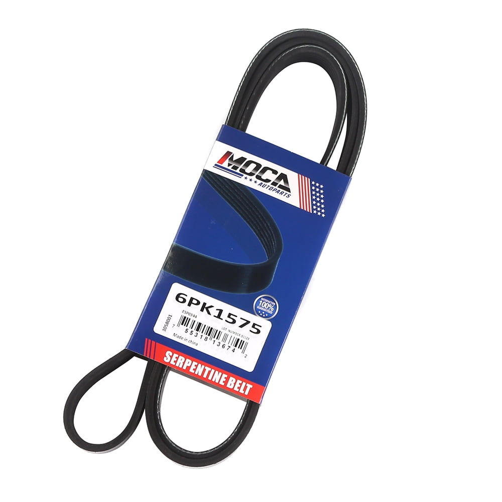 MOCA AUTOPARTS 6PK1575 Serpentine Belt for 09-05 Audi A4 L4 2.0L & 19 ...