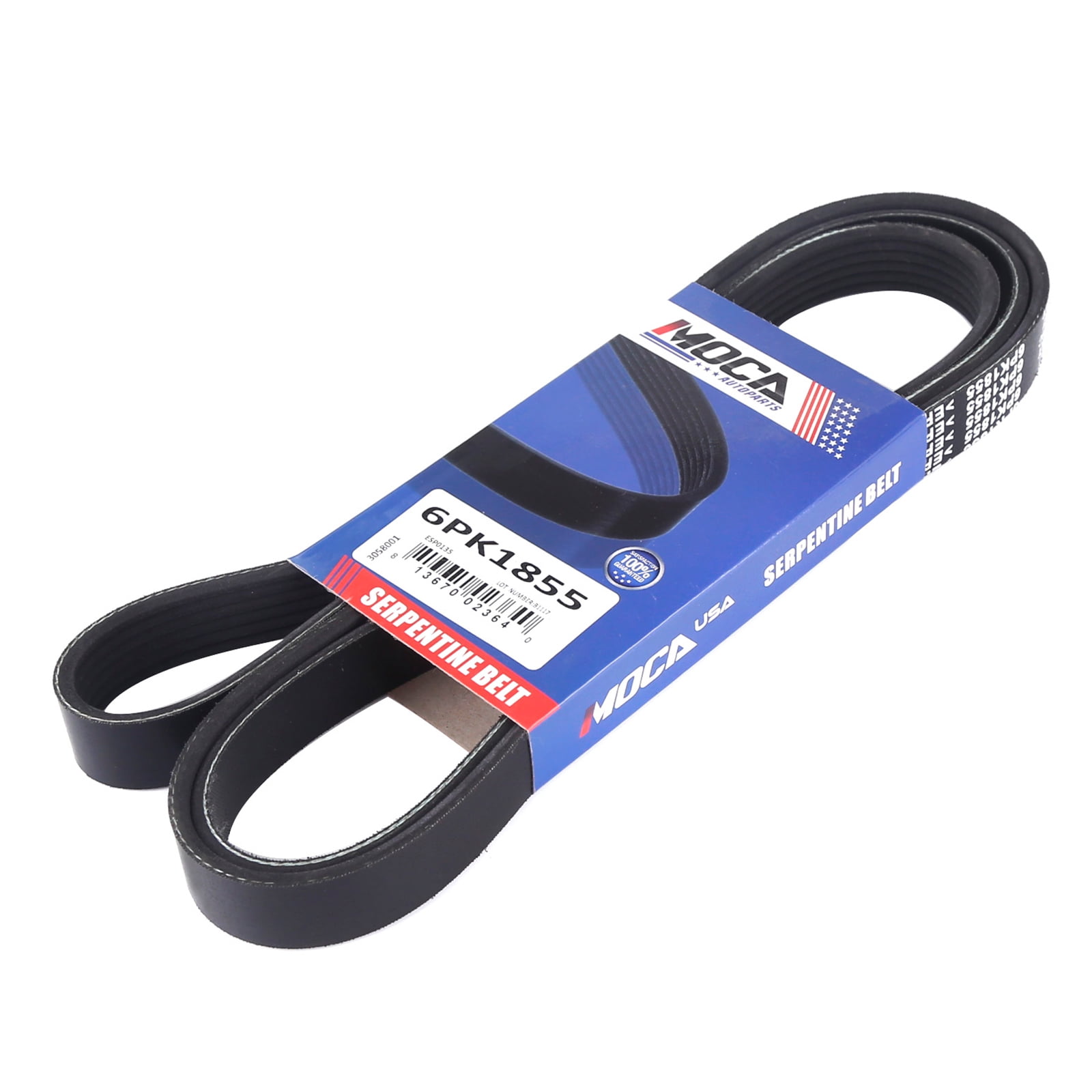 MOCA AUTOPARTS 6PK1855 Serpentine Belt Fit for 2004-2000 Audi A6 ...