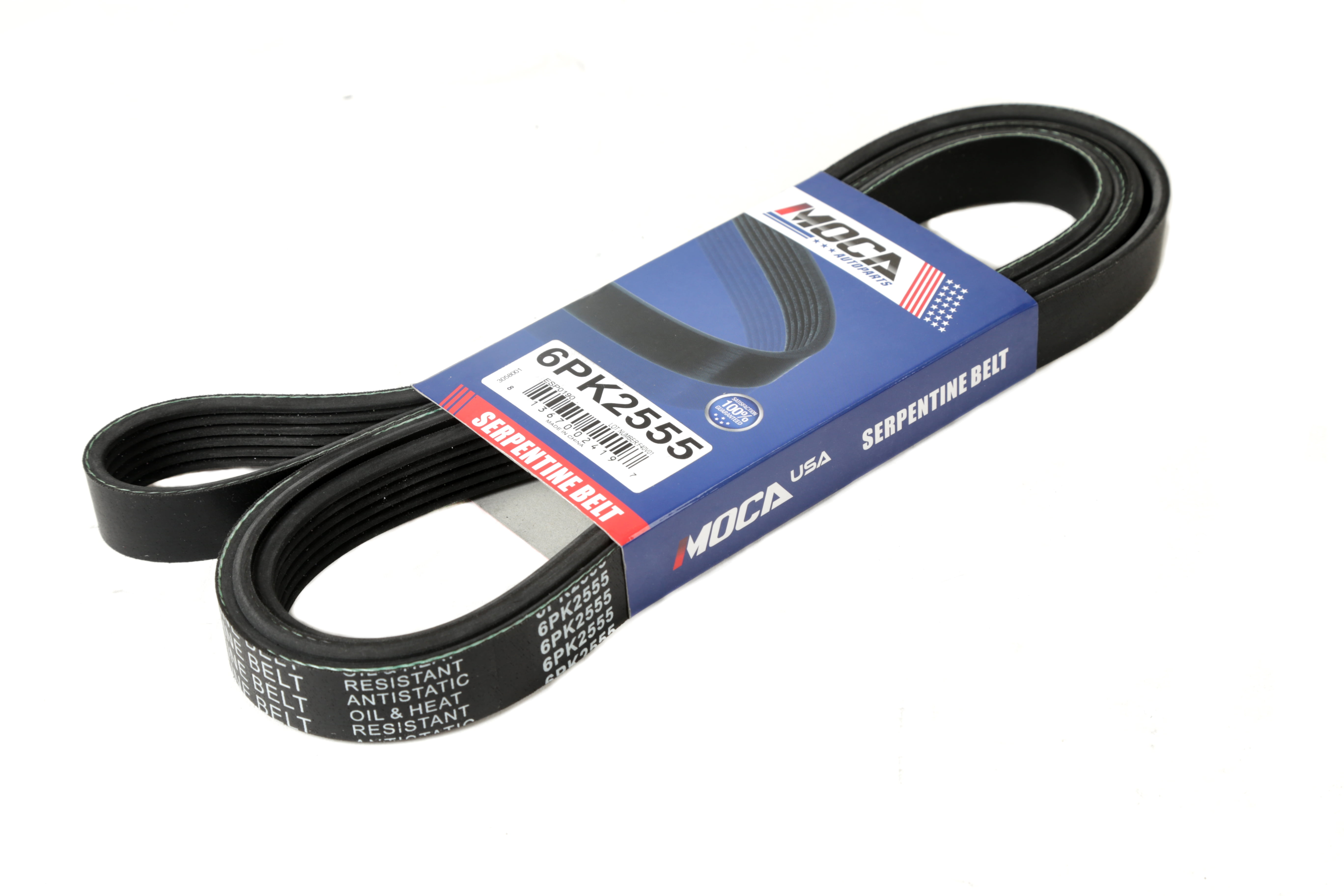 MOCA AUTOPARTS 6PK2555 Serpentine Belt for 00-99 Chevrolet C2500 V8 7 ...