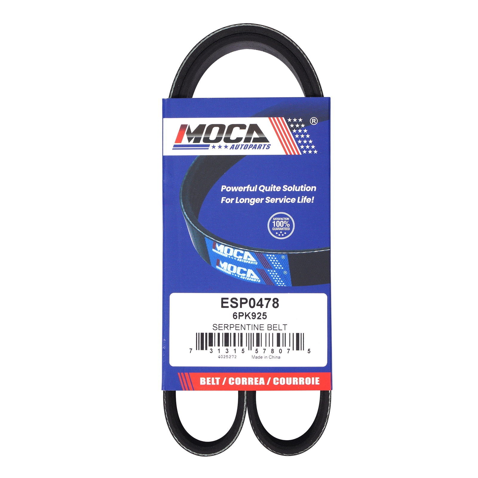 MOCA AUTOPARTS 6PK925 Serpentine Belt Fit for 2009 & 2011-2019 Toyota ...