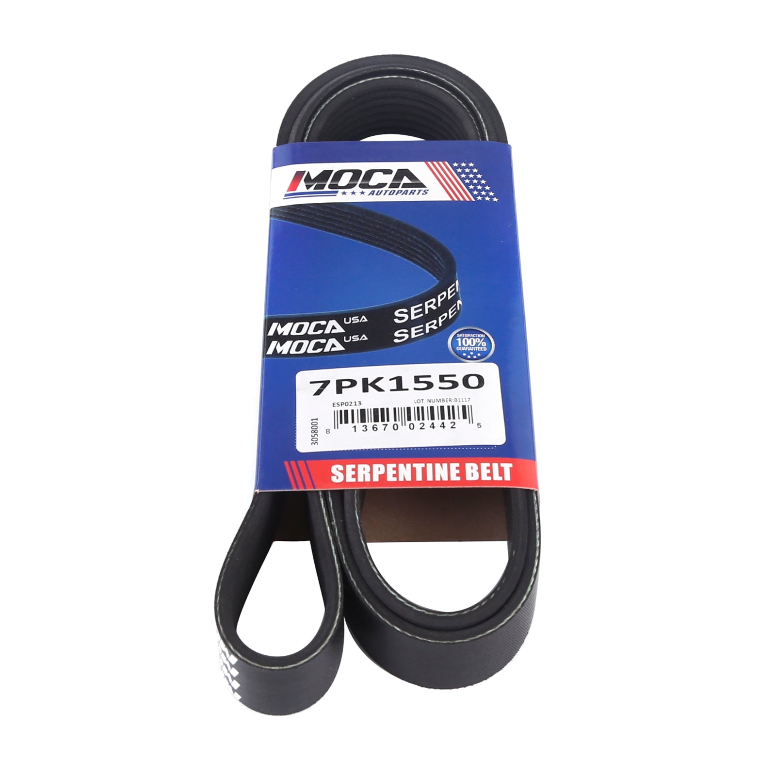 MOCA AUTOPARTS 7PK1550 Serpentine Belt Fit for 2013-2017 Lexus ES350 3 ...