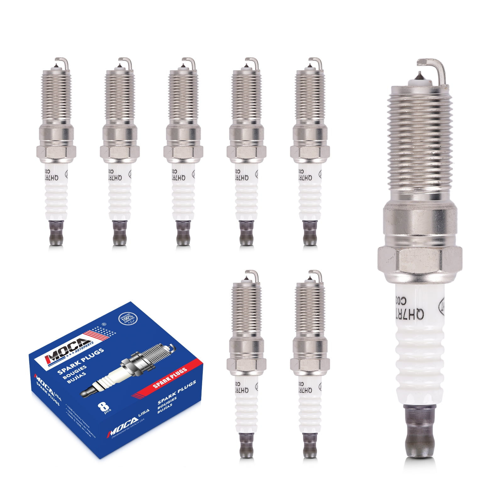 MOCA AUTOPARTS 8PCS Spark Plugs Fit for Chevrolet Cadillac Ford F150 ...