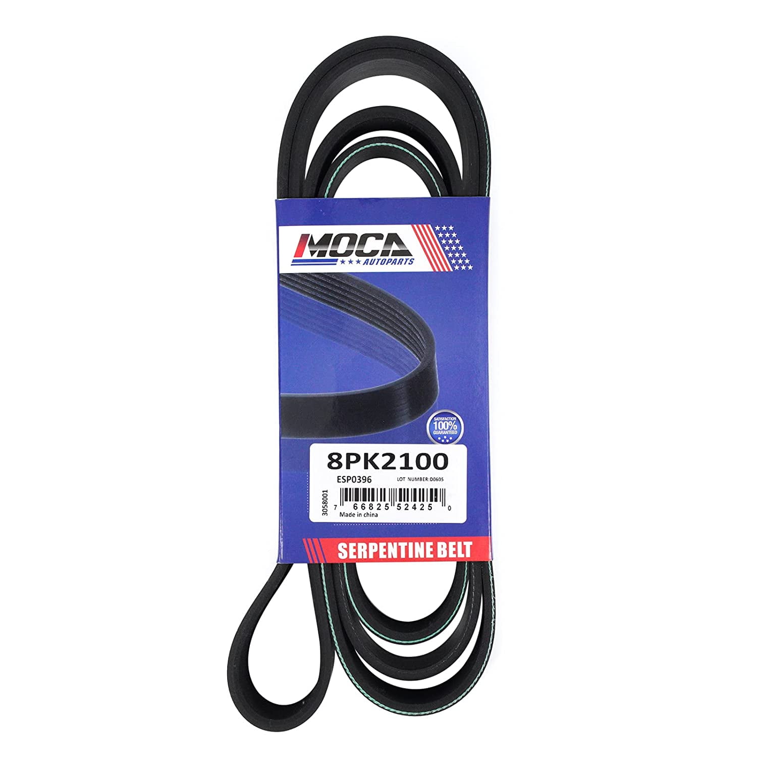 MOCA AUTOPARTS 8PK2100 EPDM Serpentine Belt fit 2016-2019 for Cadillac ...