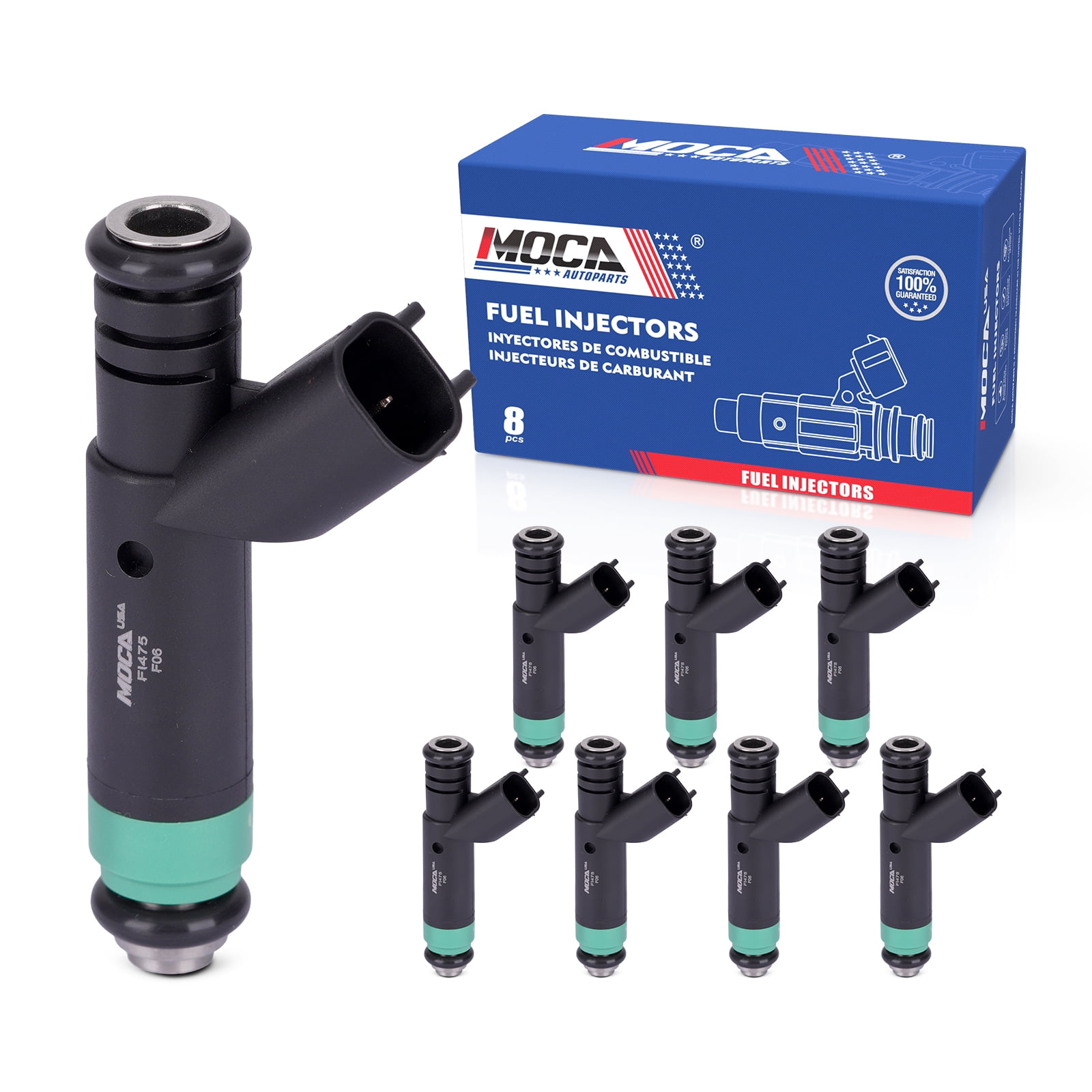 MOCA AUTOPARTS 8x Fuel Injectors FJ475 Fit for 2001-2007 Dodge Dakota ...