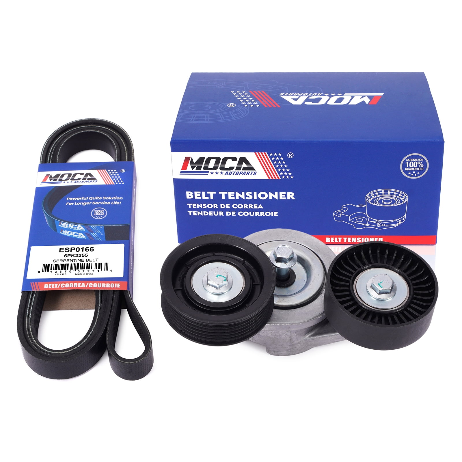 MOCA AUTOPARTS 90K-39120H Serpentine Belt Drive Component Kit Fit for ...