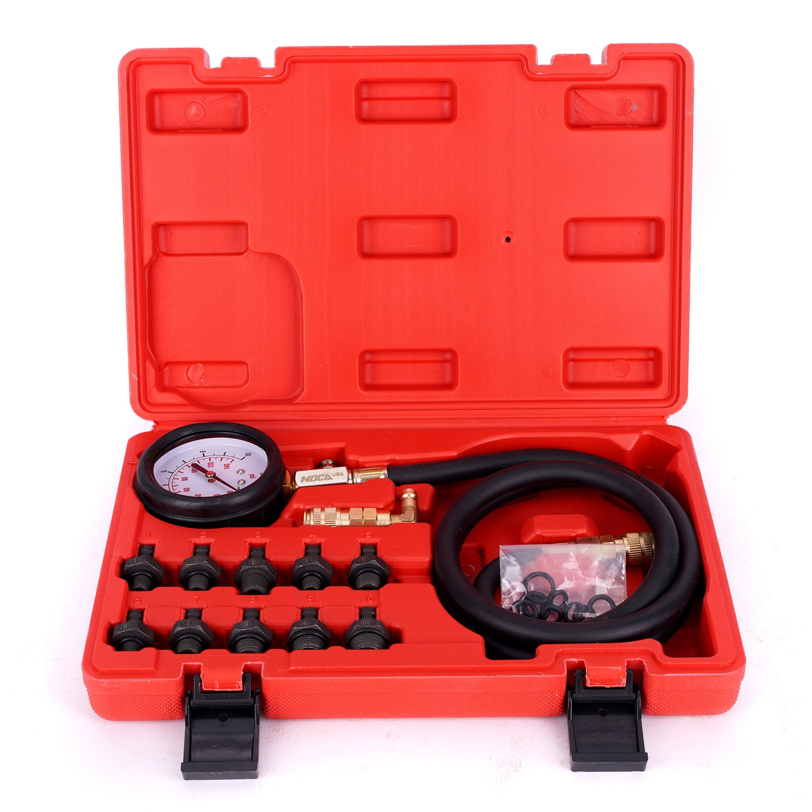 MOCA AUTOPARTS Oil Pressure Tester Kit with 0-140 PSI Gauge Tool for ...