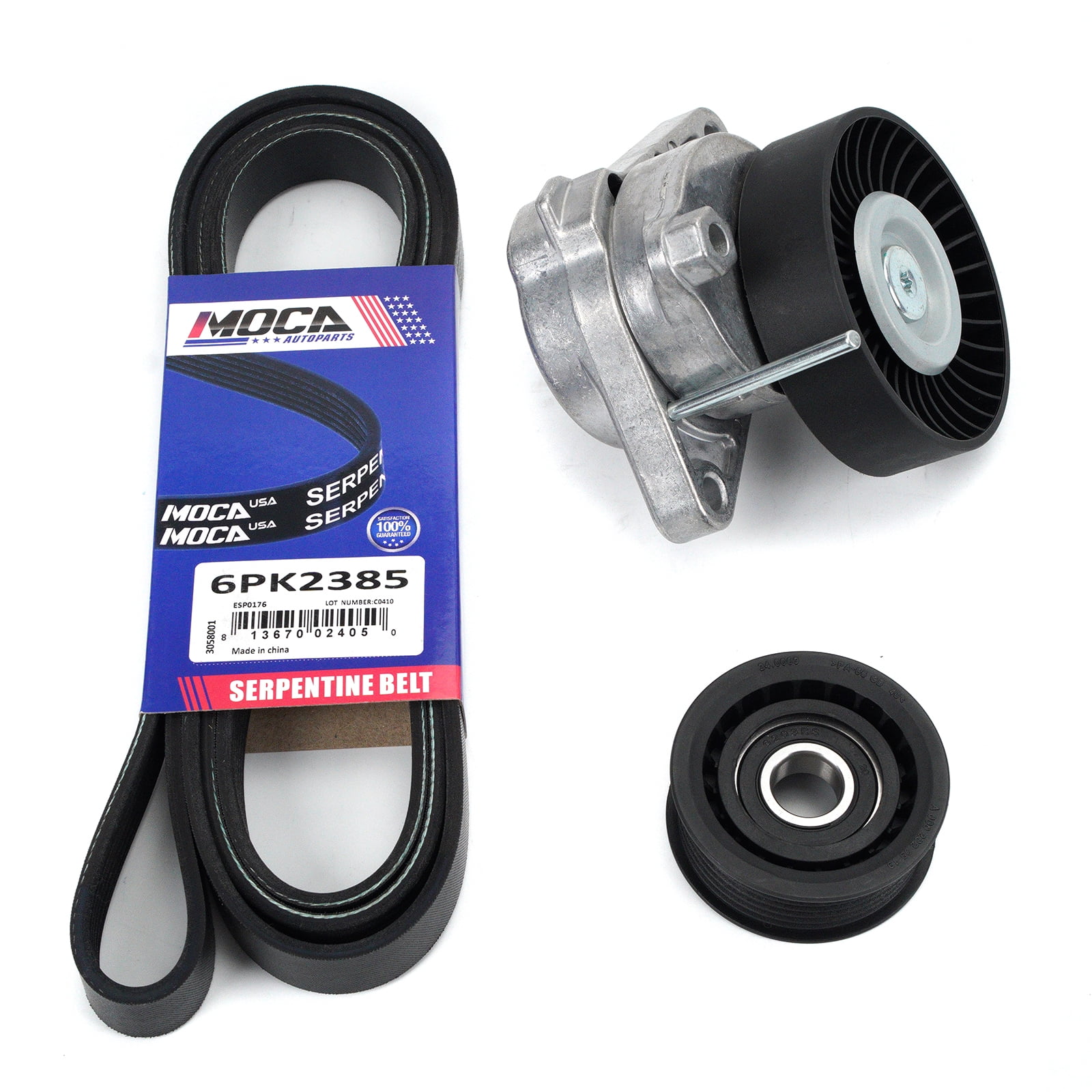 MOCA AUTOPARTS Serpentine Belt Component Kit Fit for 2004-2005 Mercedes ...