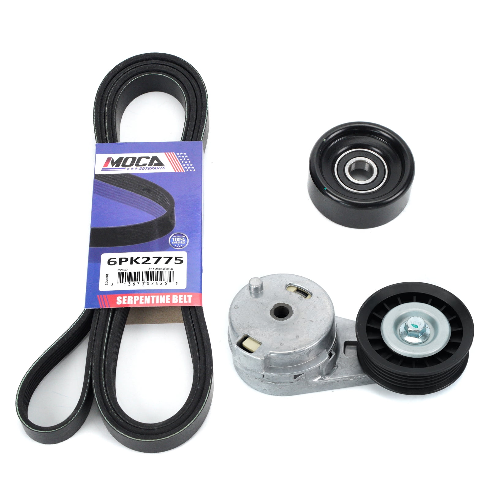 MOCA AUTOPARTS Serpentine Belt Component Kit Fit for 2007-2010 ...