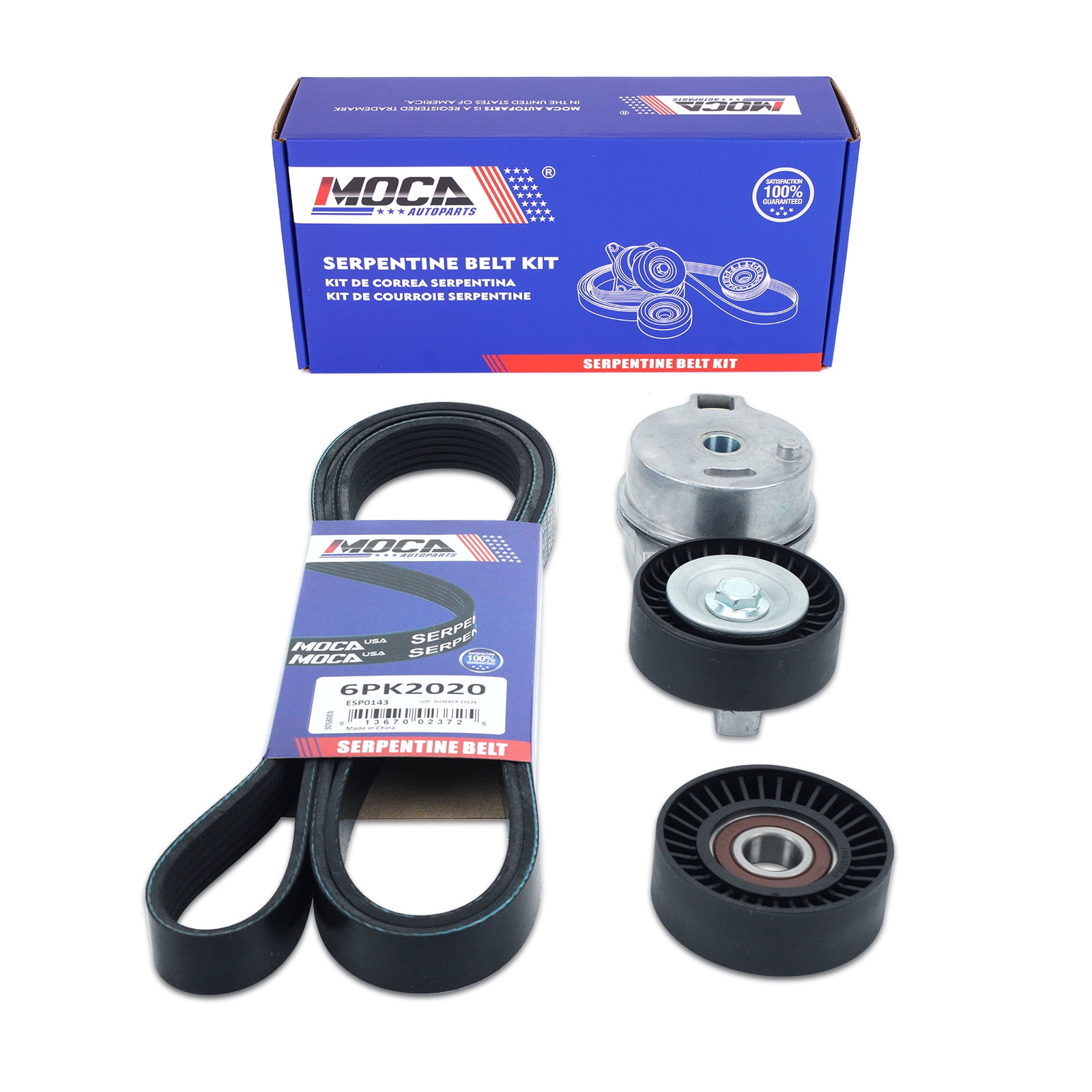 MOCA AUTOPARTS Serpentine Belt Component Kit Fit for 2009-2010 Dodge ...