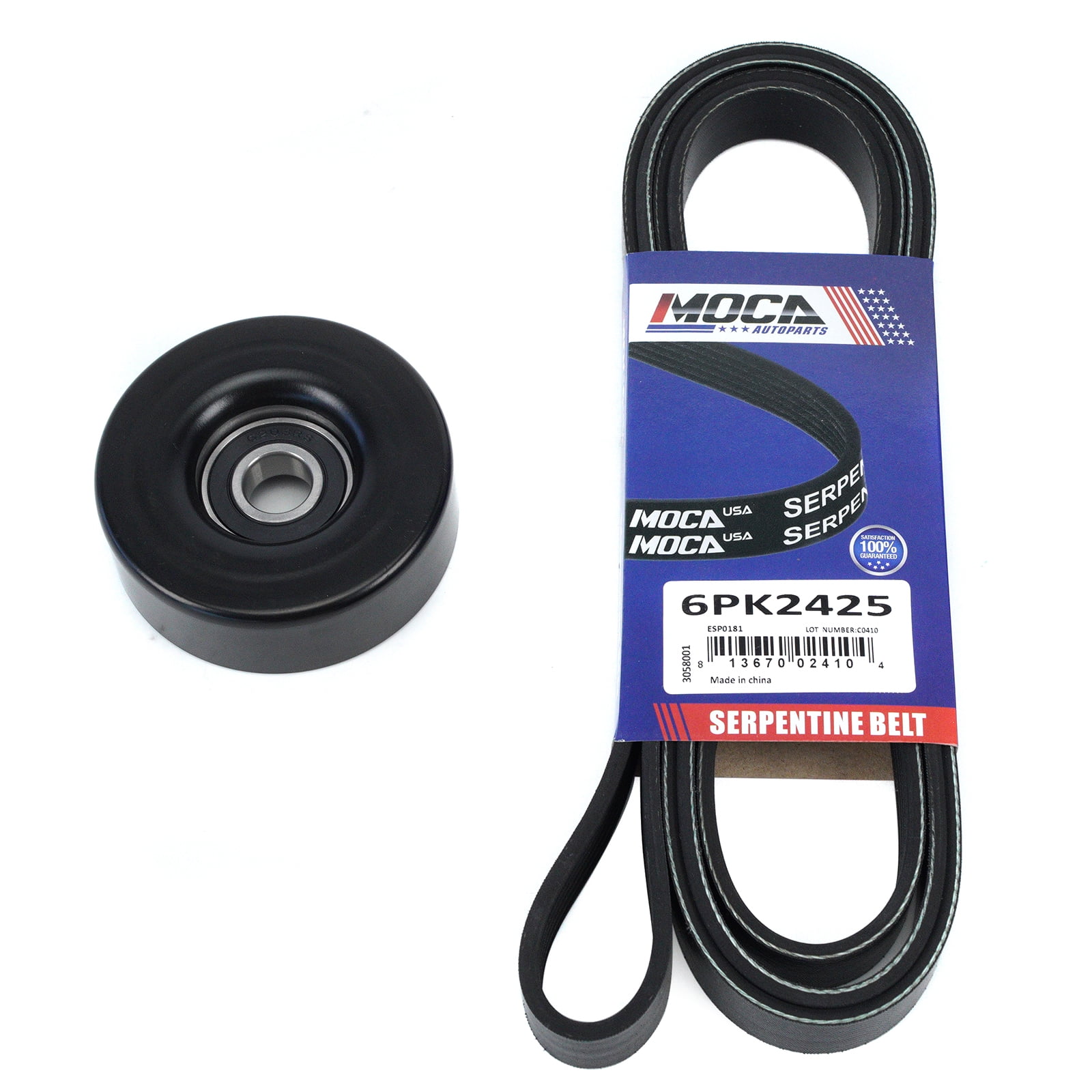 MOCA AUTOPARTS Serpentine Belt with Idler Pulley Fit for 2002-2006 ...