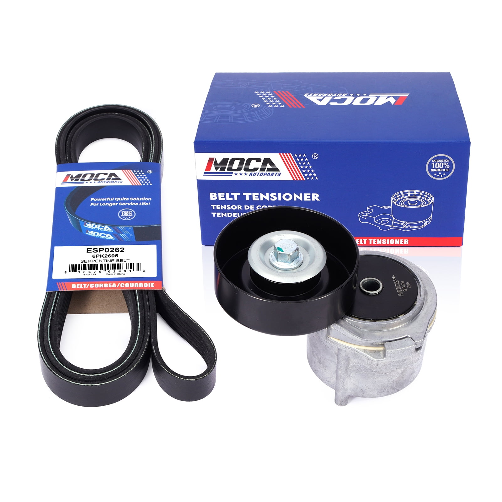 MOCA AUTOPARTS Serpentine Belt with Tensioner Assembly Fit for 1997 ...