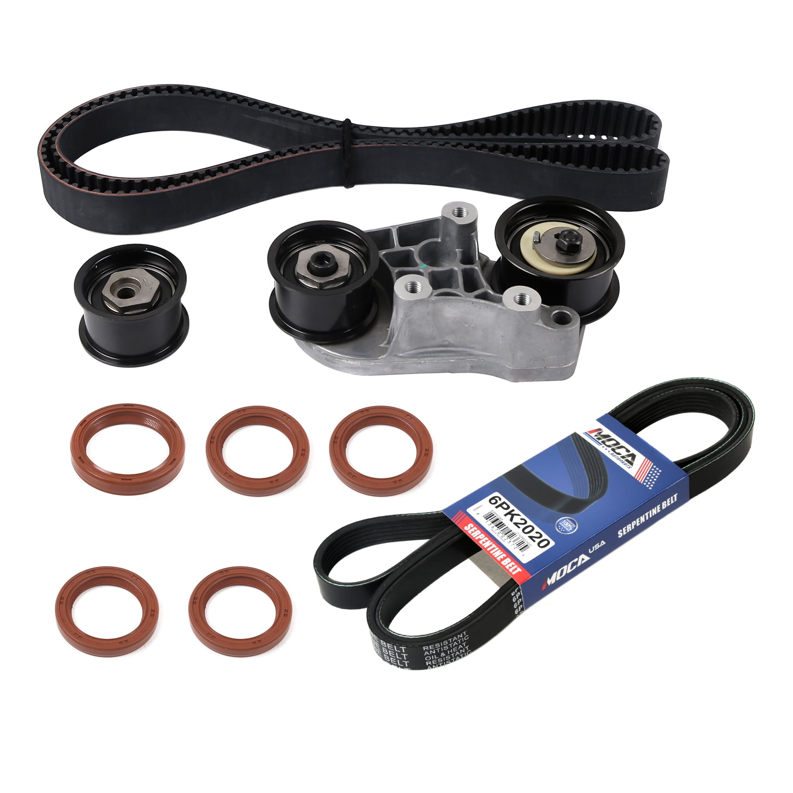 MOCA AUTOPARTS Timing Belt Kit with Serpentine Belt 6PK2020 Fit for ...