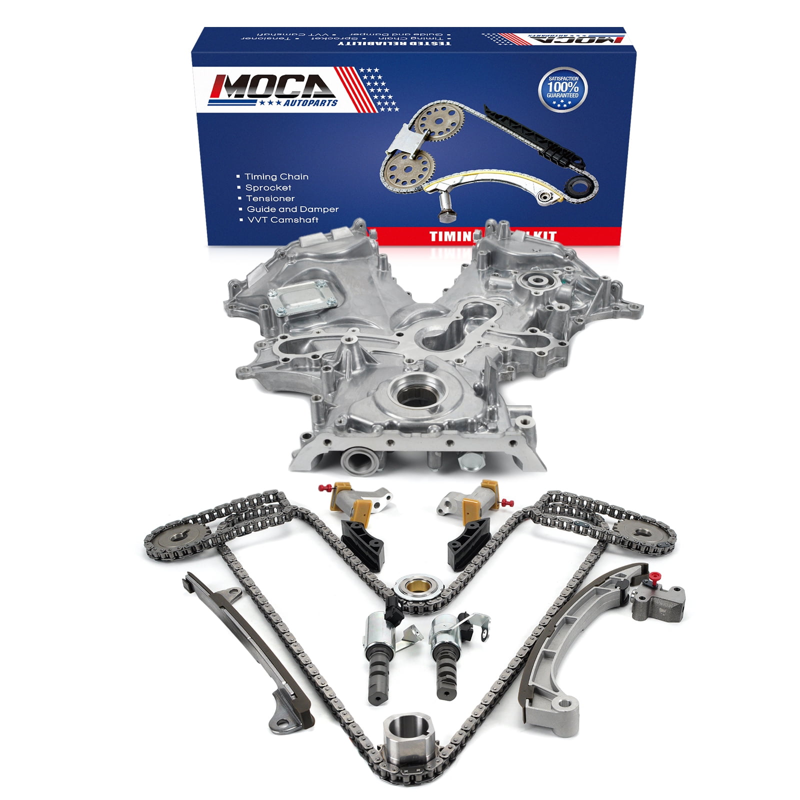 MOCA AUTOPARTS Timing Chain Kit with Oil Pump VVT Solenoids Fit for ...
