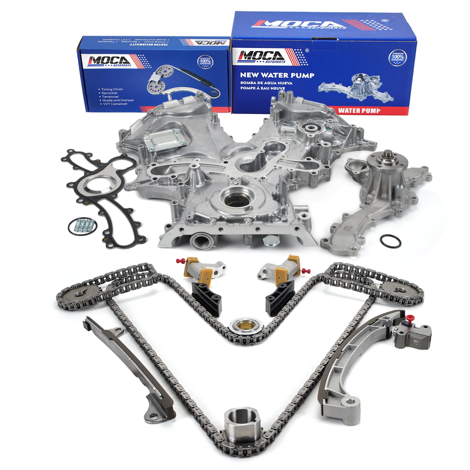 MOCA AUTOPARTS Timing Chain Kit with Oil Water Pump Fit for 2003-2009 ...
