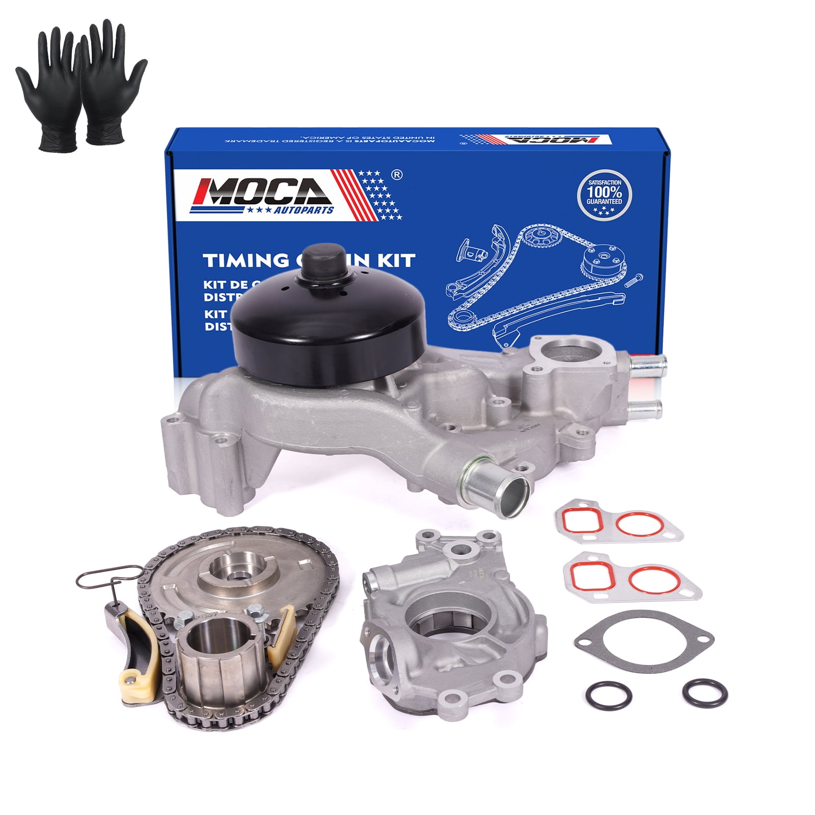 MOCA AUTOPARTS Timing Chain Kit with Oil Water Pump Fit for 2008-2010 ...