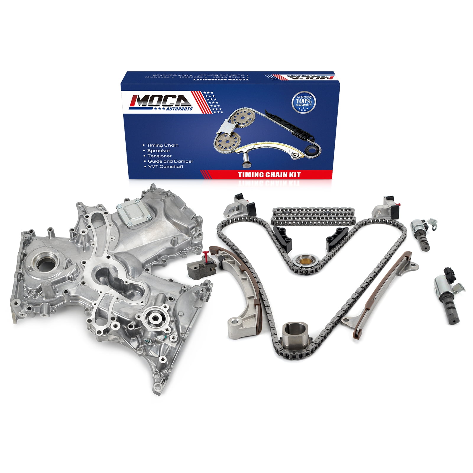 MOCA AUTOPARTS Timing Chain Kit with VVT Solenoids Fit for 2003-2009 ...