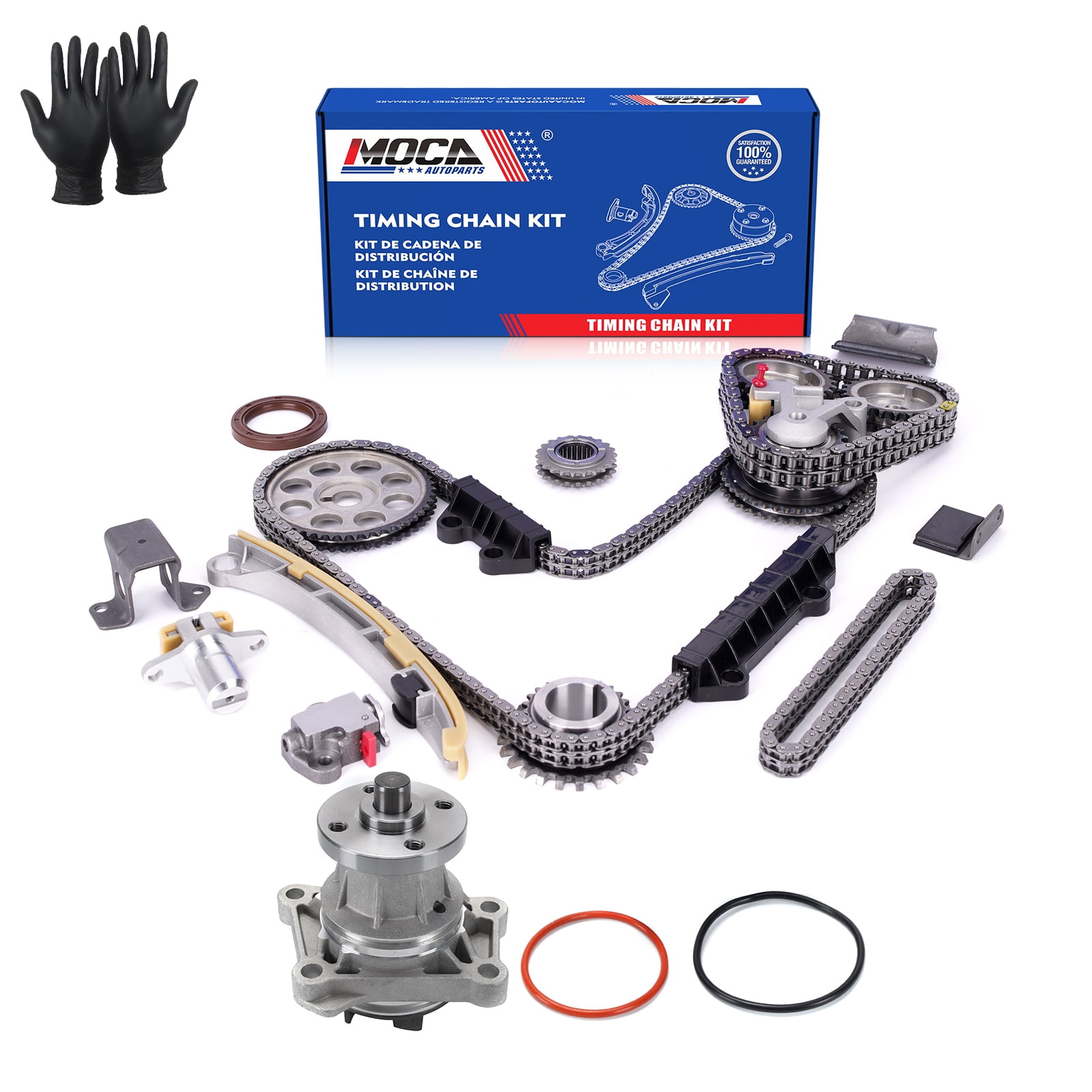 MOCA AUTOPARTS Timing Chain Kit with Water Pump Fit for 2001-2004 ...