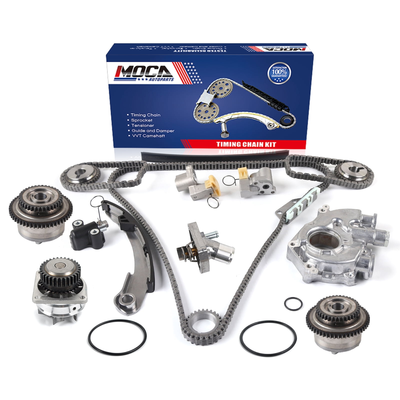 MOCA AUTOPART Timing Chain Kit with Oil Water Pump Thermostat Housing ...