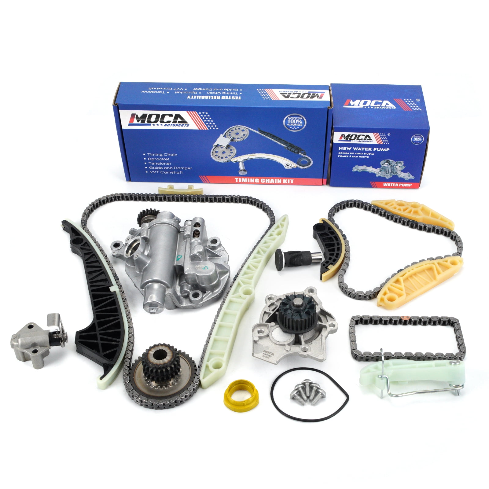 MOCA AUTOPARTS Timing Chain Kit with Oil Water Pump Fit for 2012 Audi ...