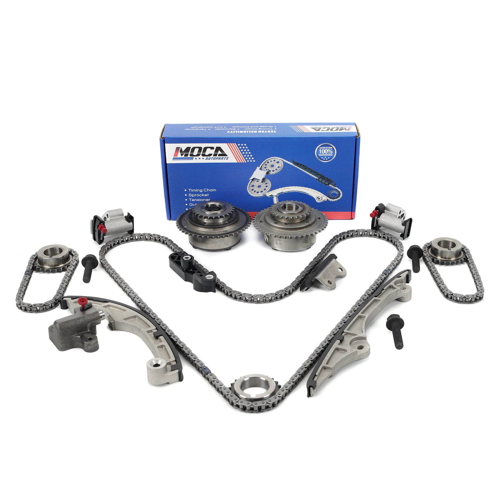 MOCA AUTOPARTS Timing Chain Kit with VVT Sprocket Fit for 2007-2010 Lincoln MKZ 3.5L & 2009-2010 ...