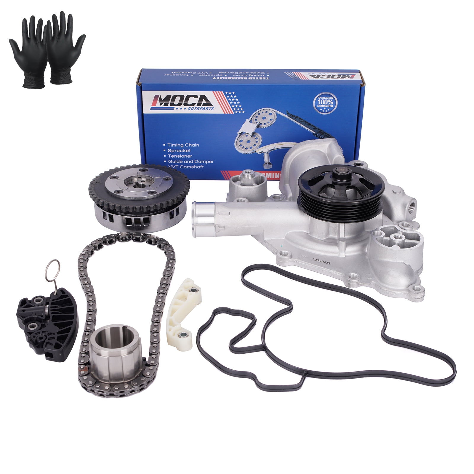 MOCA AUTOPARTS Timing Chain Kit with VVT Sprocket Water Pump Fit for ...