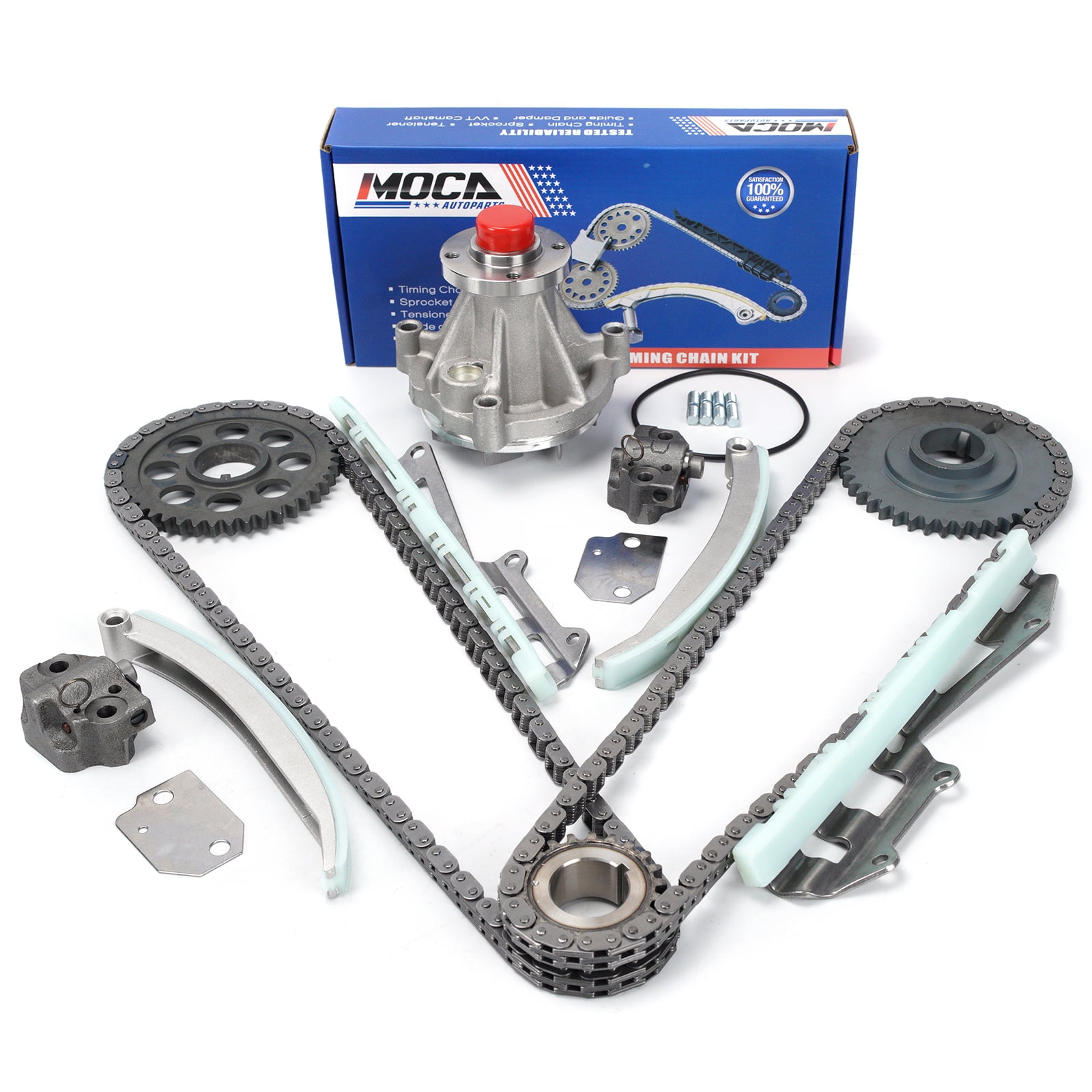MOCA AUTOPARTS Timing Chain Kit with Water Pump Fit for 1997-2000 Ford ...