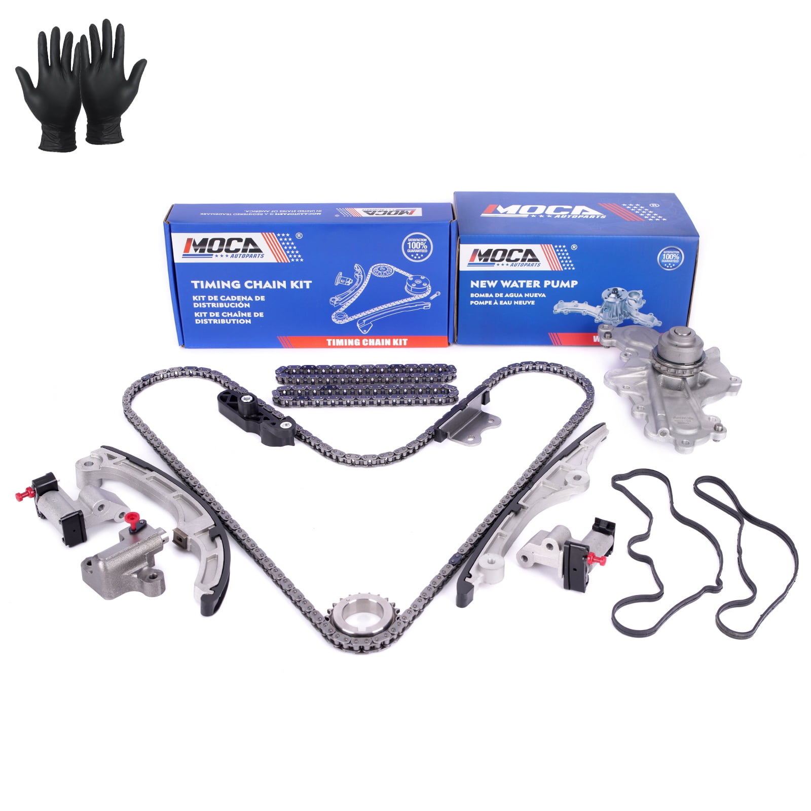 MOCA AUTOPARTS Timing Chain Kit with Water Pump Fit for 2007-2009 Ford ...