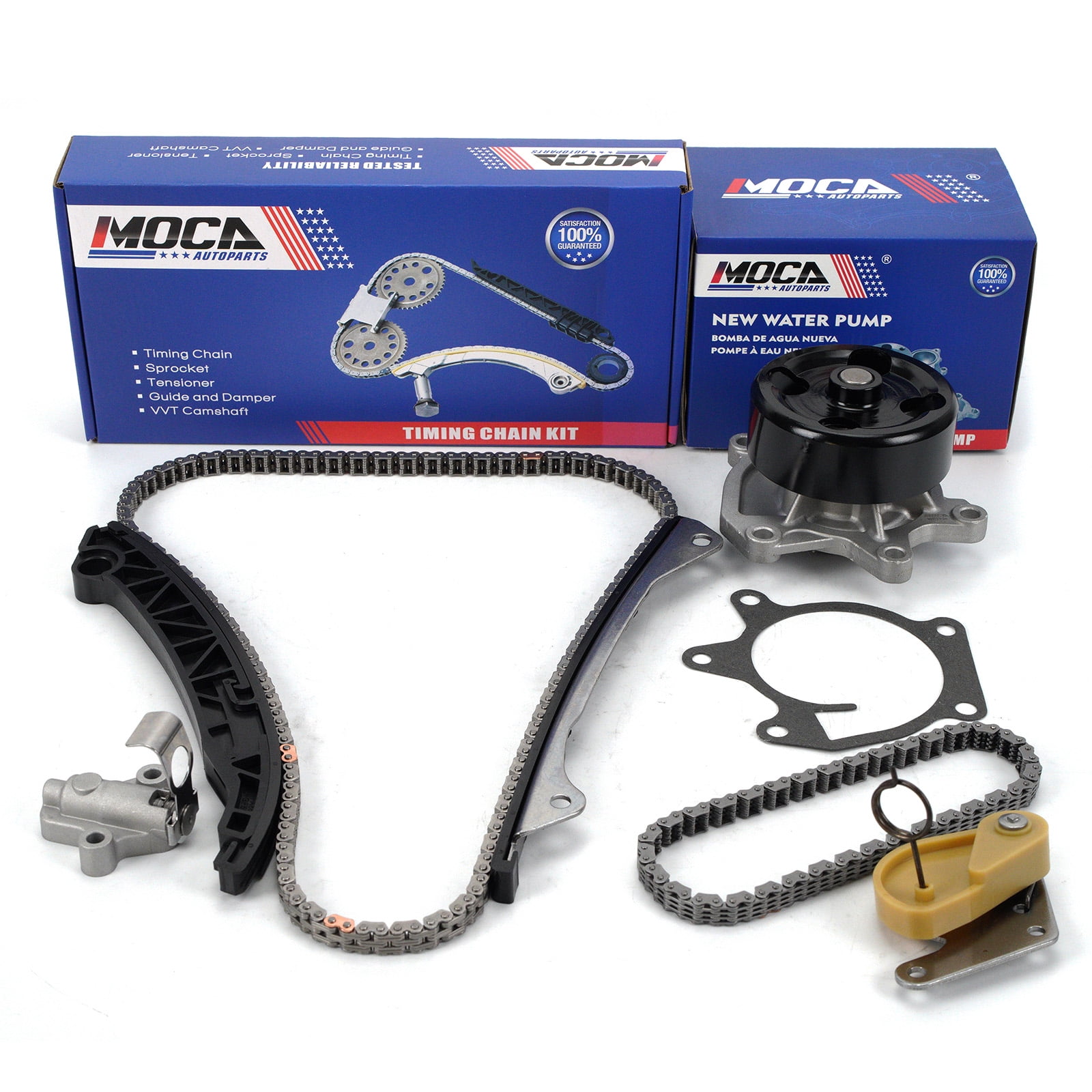 MOCA AUTOPARTS Timing Chain Kit with Water Pump Fit for 2011-2012 Nissan Juke 1.6L & 2013-2018 ...