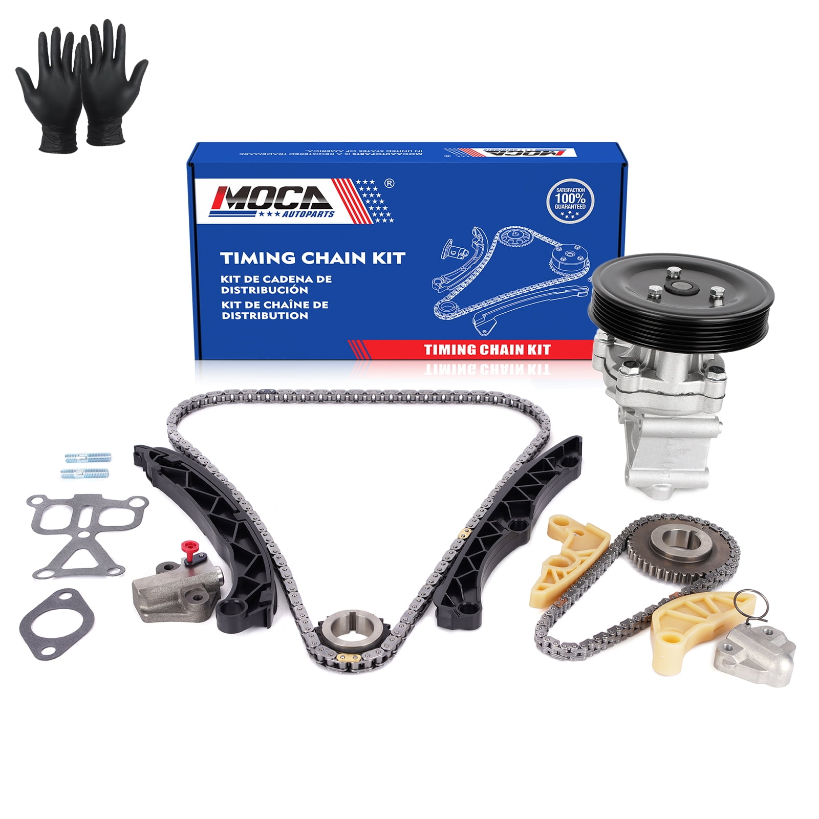 MOCA AUTOPARTS Timing Chain Kit with Water Pump Fit for 2012-2014 Kia ...