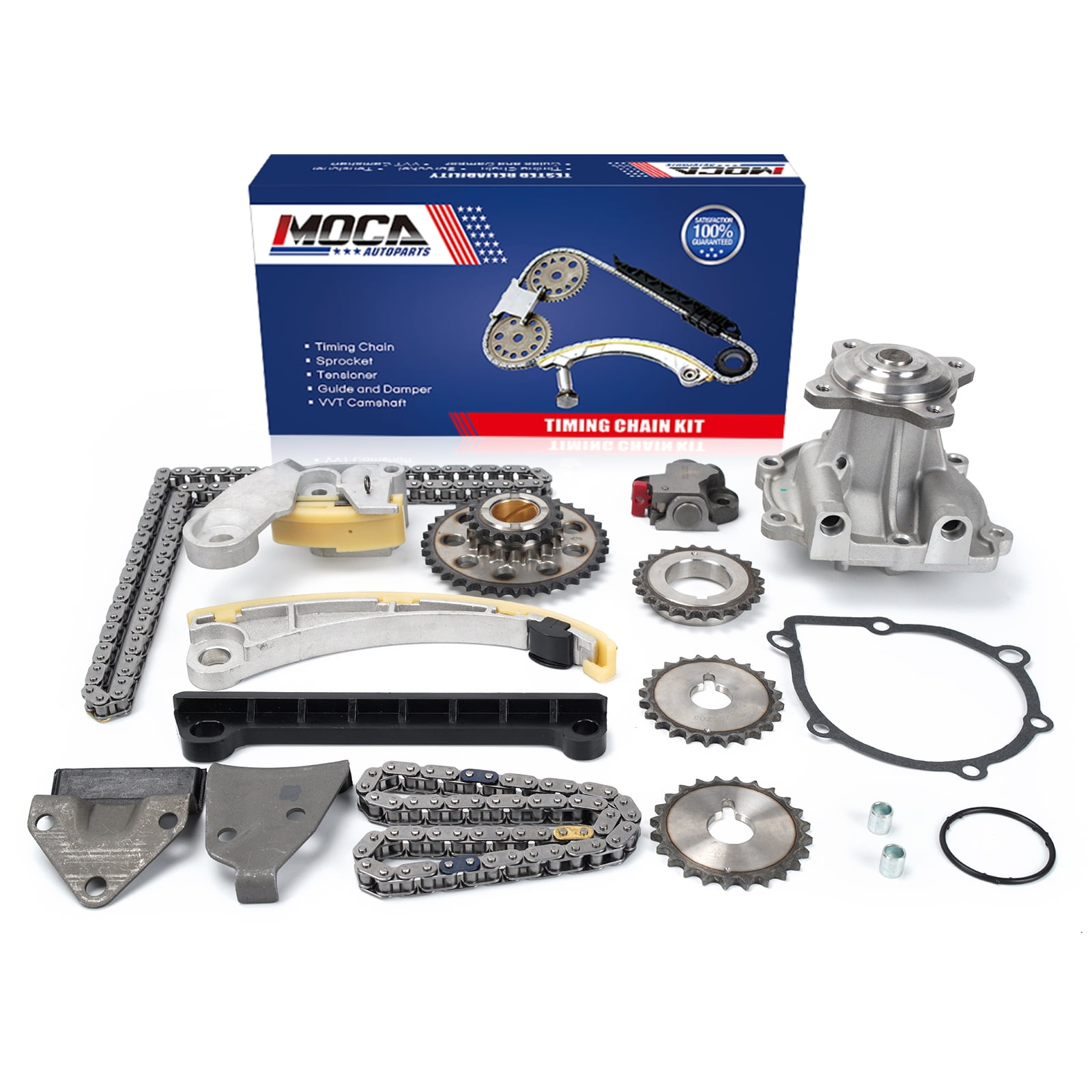 MOCA AUTOPARTS Timing Chain Kit with Water Pump Fit for 99-02 Suzuki ...