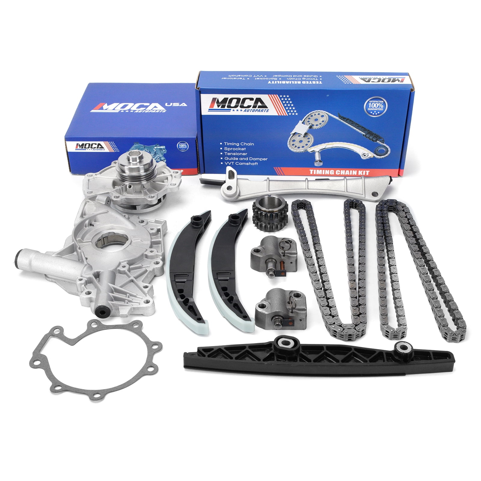 MOCA AUTOPARTS Timing Chain Kit with Water Pump Oil Pump Fit for 01-04 ...