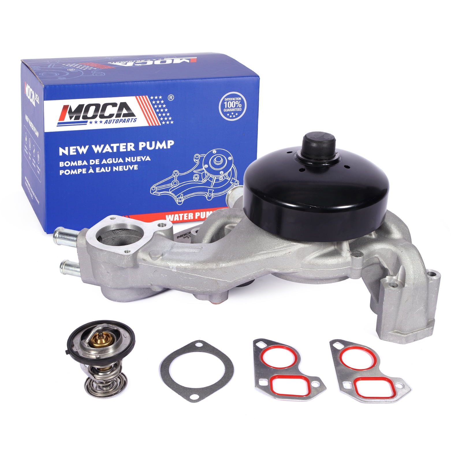 MOCA AUTOPARTS Water Pump w/ Thermostat Fit for 2007-2017 Chevrolet ...