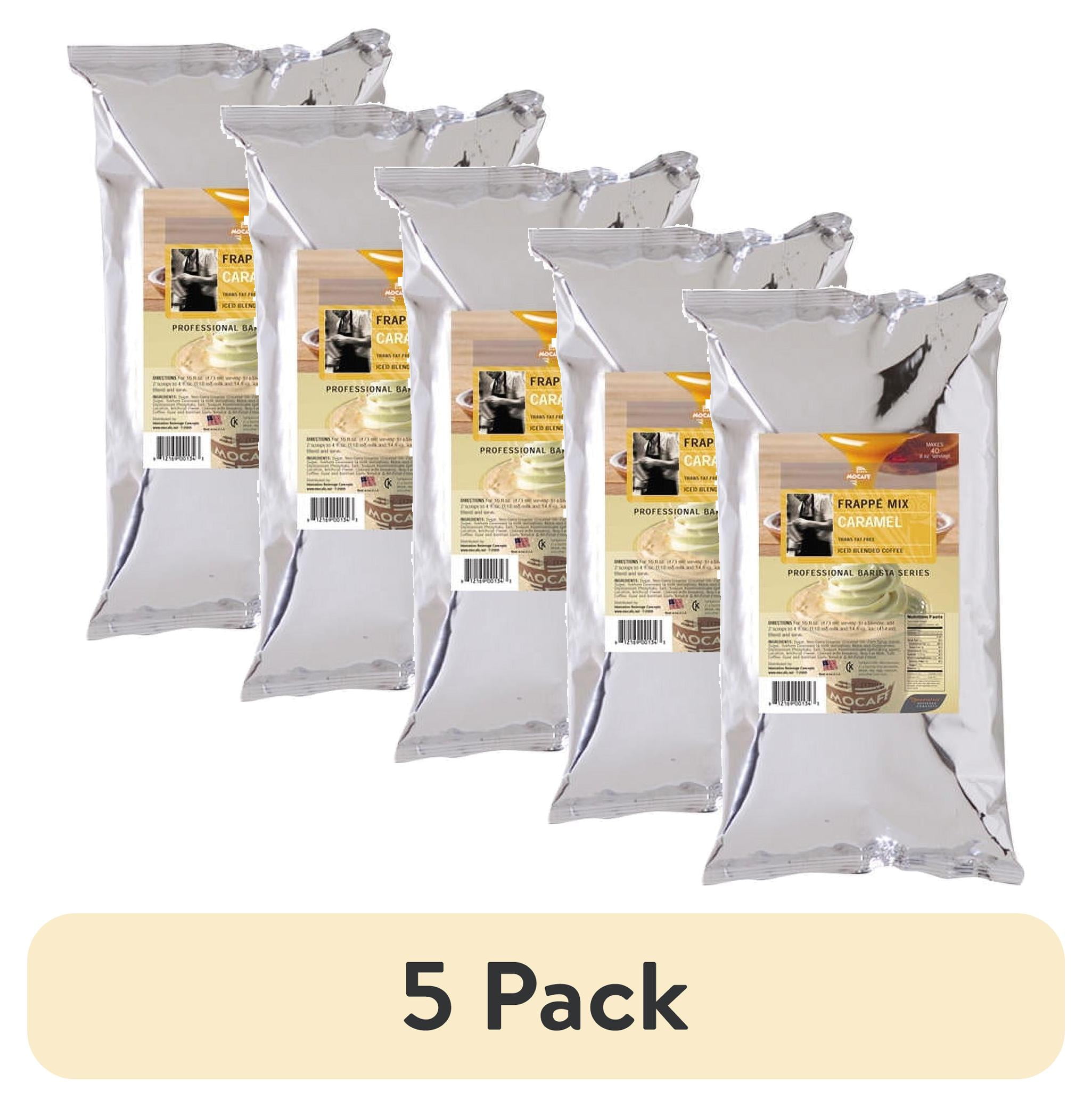 (5 pack) MOCAFE Frappe Caramel Ice Blended Coffee, 3-Pound Bag Instant ...