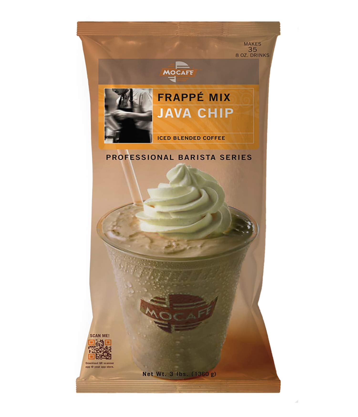 MOCAFE Frappe Java Chip Ice Blended Coffee, 3-Pound Bag Instant Frappe ...