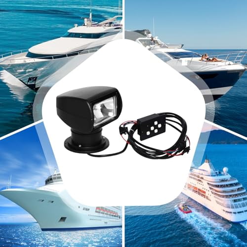 MOCHAG 100W 12V Marine Spotlight Searchlight, 360° Rotate Bulb ...