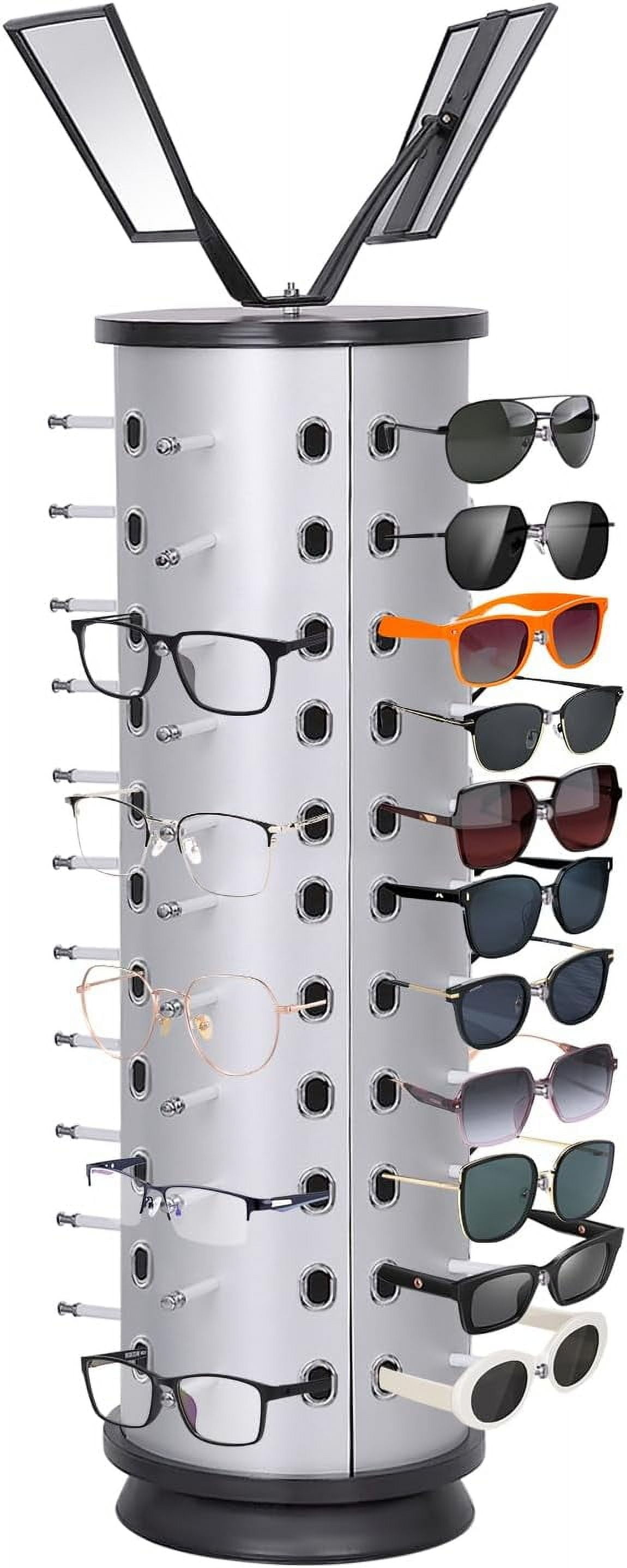 MOCHAG 360°Rotating Sunglass Holder Organizer Rack, 44 Pairs Glasses ...