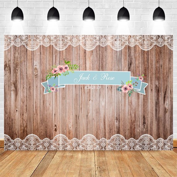 MOCSICKA Wood Floor Birthday Backdrop Wedding Bridal Shower Background ...