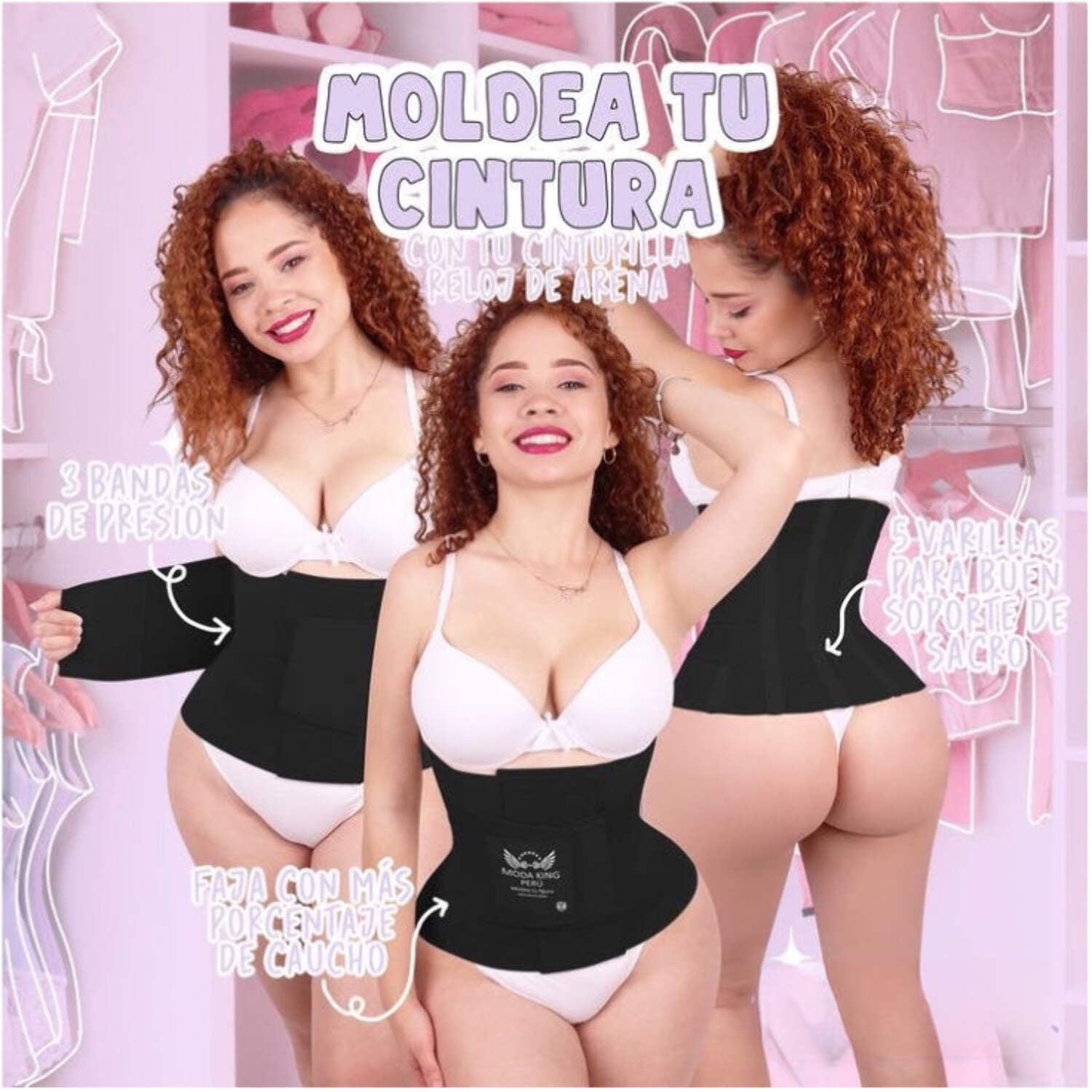 Moda King Peru Lumbar Support Corset, Hourglass Body Shaper Waist Trainer - Walmart.com