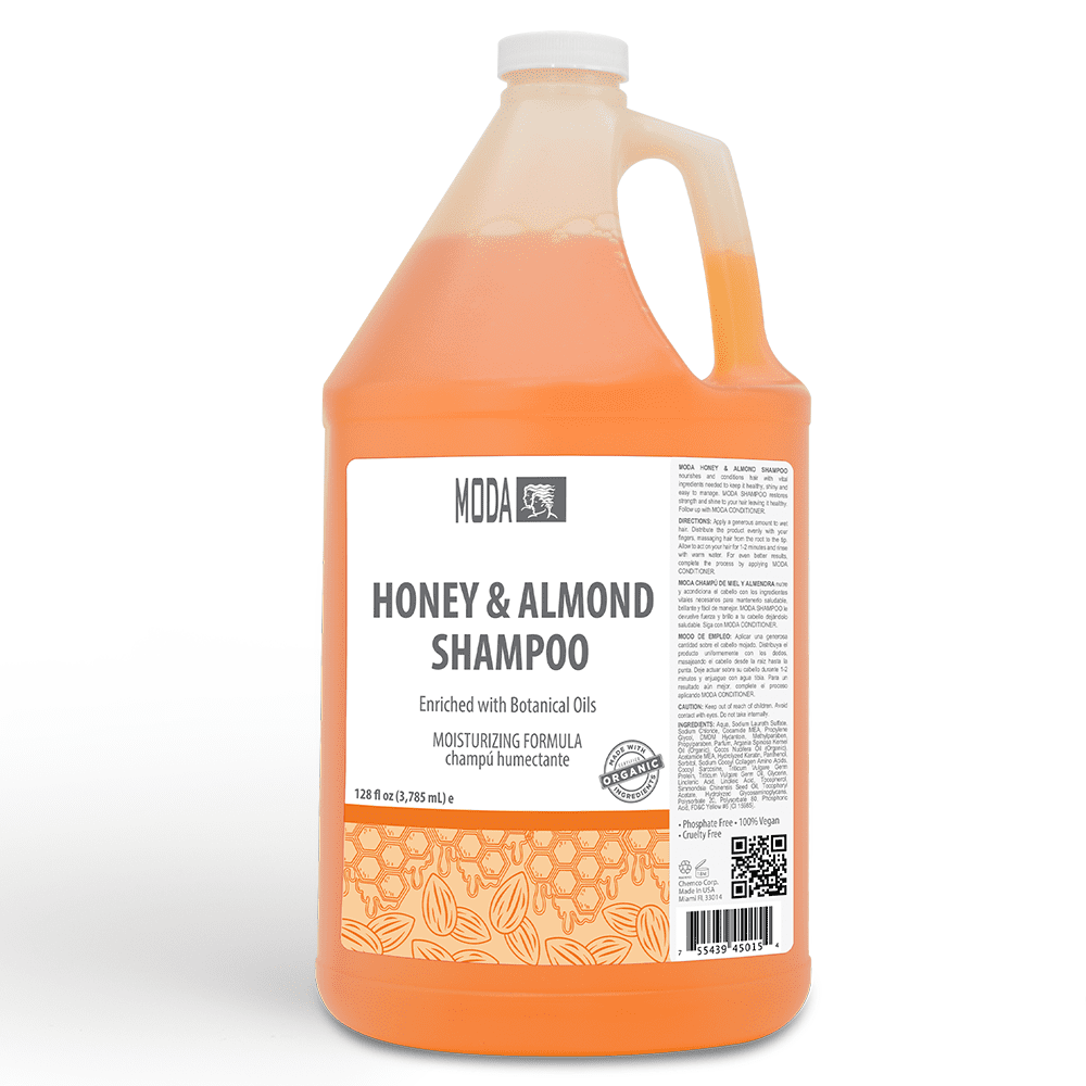 MODA - Moisturizing Shampoo for All Hair Types, Honey Almond, 128 Oz ...