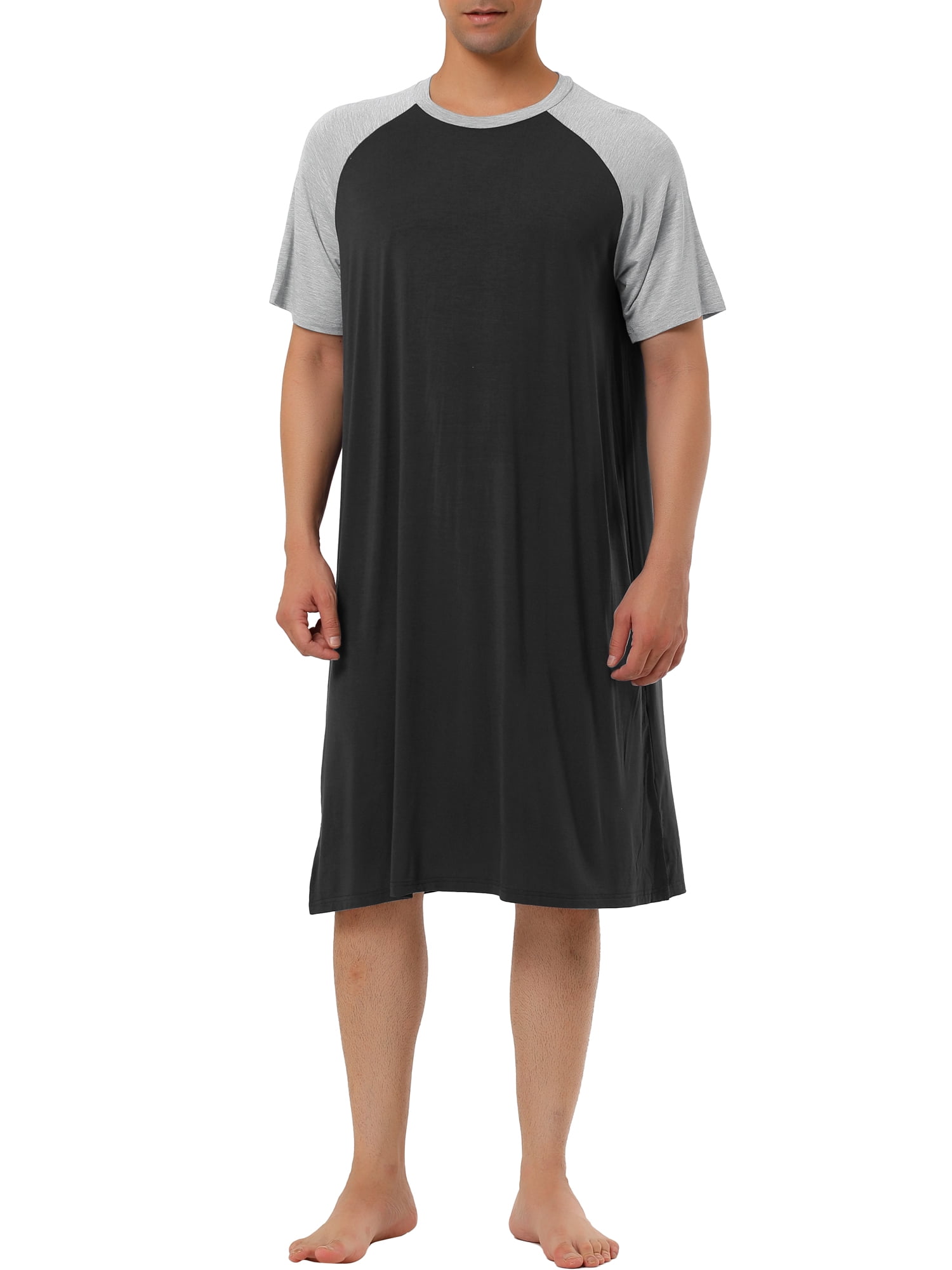 MODA NOVA Big & Tall Men's Nightshirt Lounge Pajamas Sleep Shirt ...