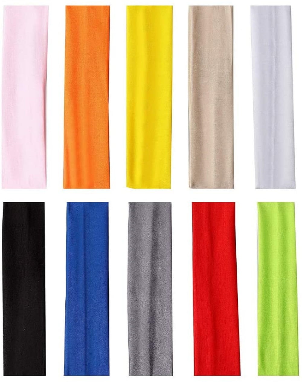 MODANU 10 Pack Sweat Bands Headbands for Women Workout Headbands Non ...