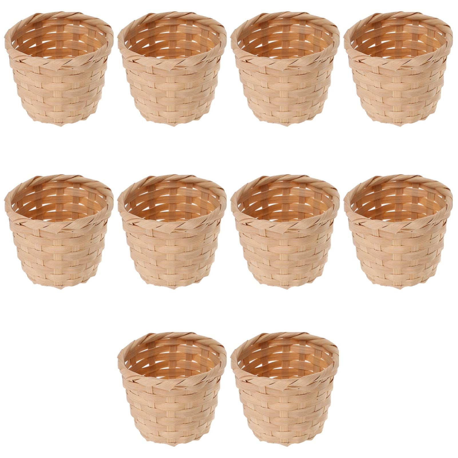 MODANU 10 Pcs Small Basket Desktop Small Flower Pot Wicker Basket Woven ...