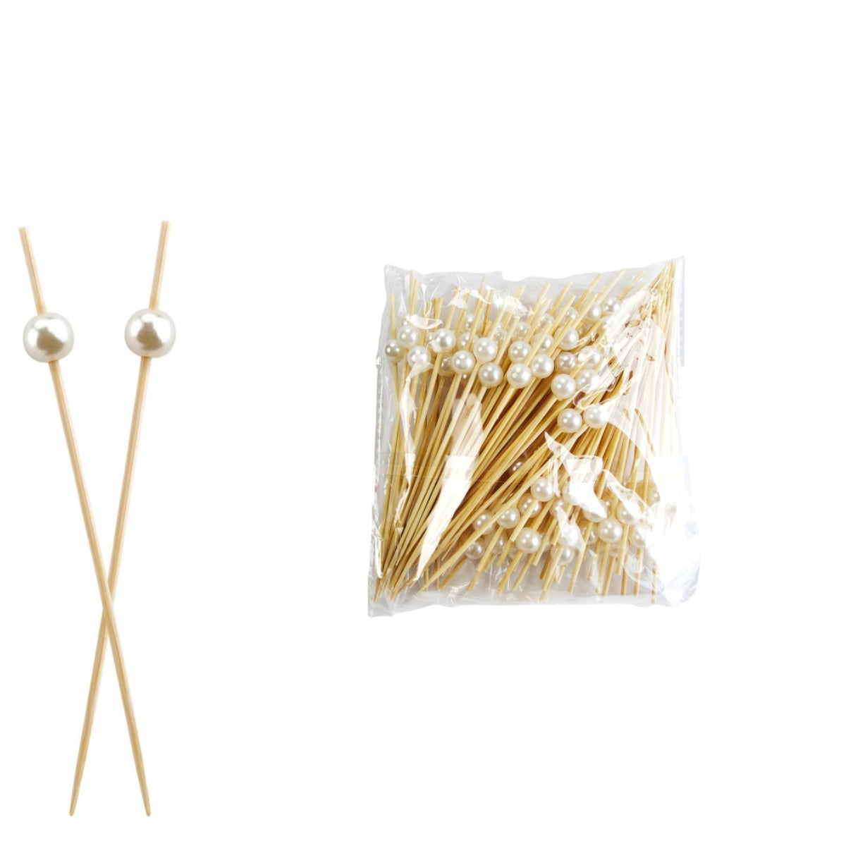 MODANU 100 Counts Cocktail Picks Toothpicks, Bamboo Toothpicks Cocktail ...