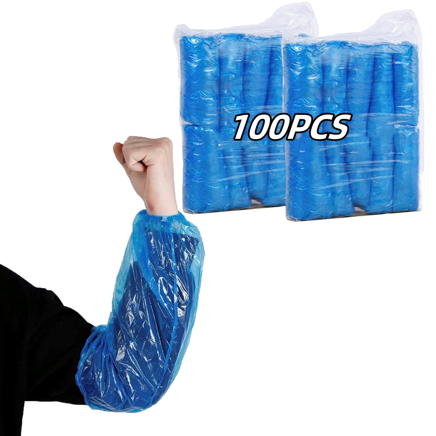 MODANU 100 Pcs Disposable Arm Sleeves, Plastic Waterproof Oversleeves ...
