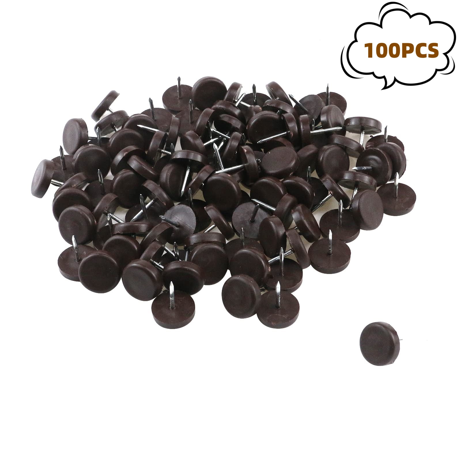 MODANU 100 Pcs Nylon Slider Glides Nail-on Furniture Table Chair Sofa ...