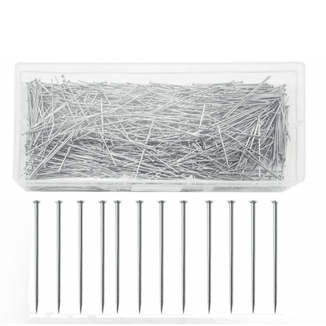 MODANU 1000 Pcs Fine Straight Pins, 1 inch Stainless Steel Dressmaker ...