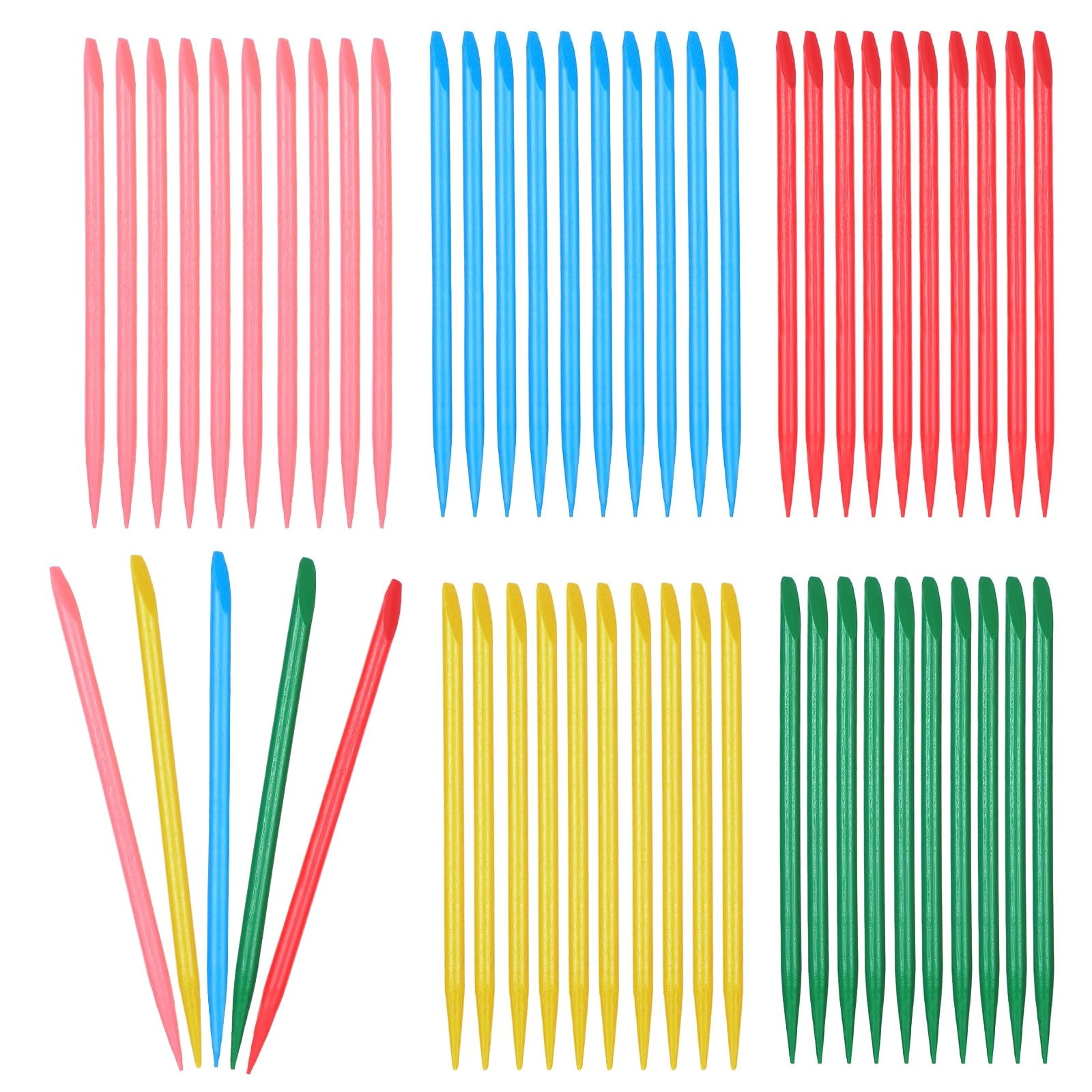 MODANU 100Pcs Colorful Wooden Stylus for Scratch Art, 4.6" Colored ...