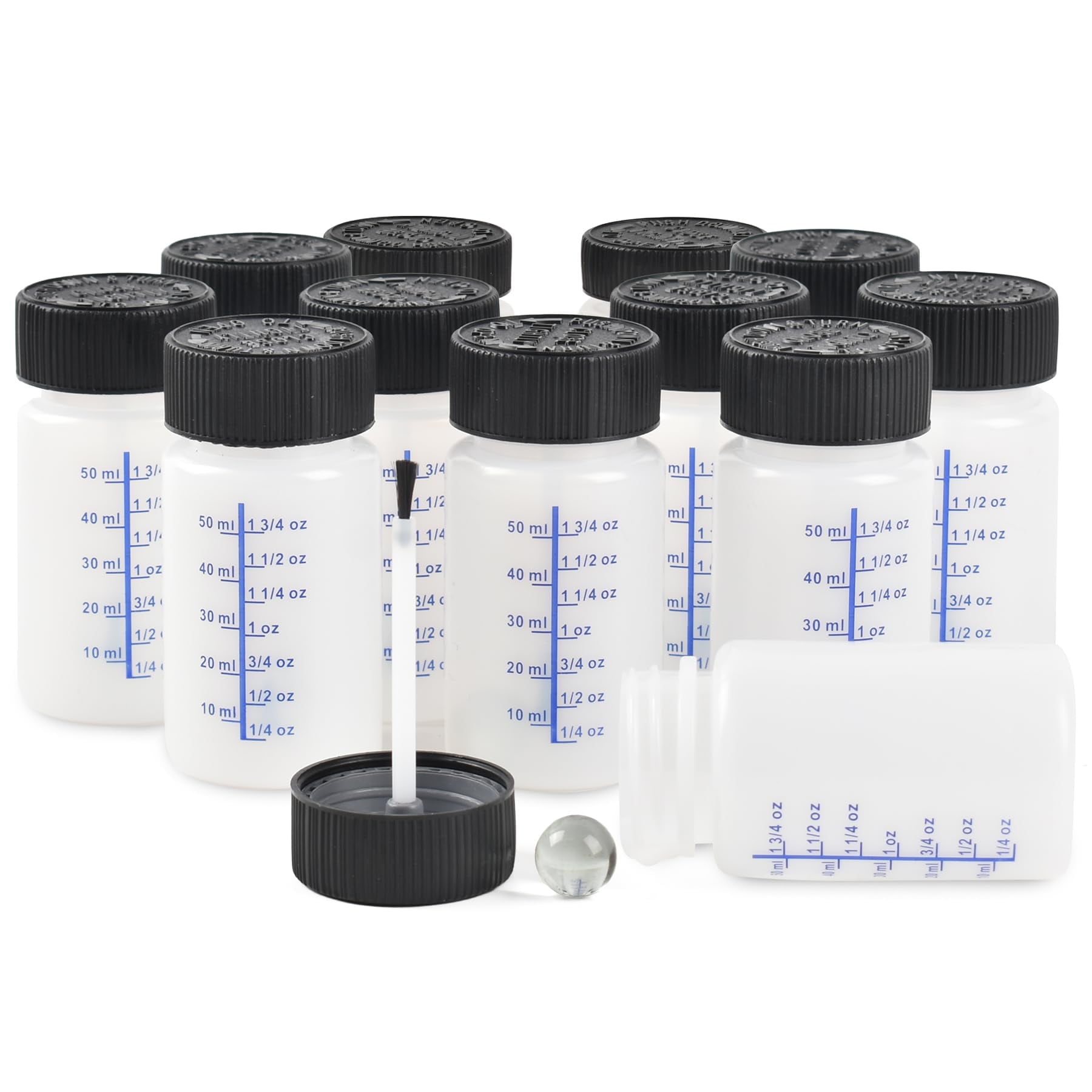 MODANU 12 Pcs Paint Touch up Paint Bottles with Brush and Lid 2oz/60ml ...