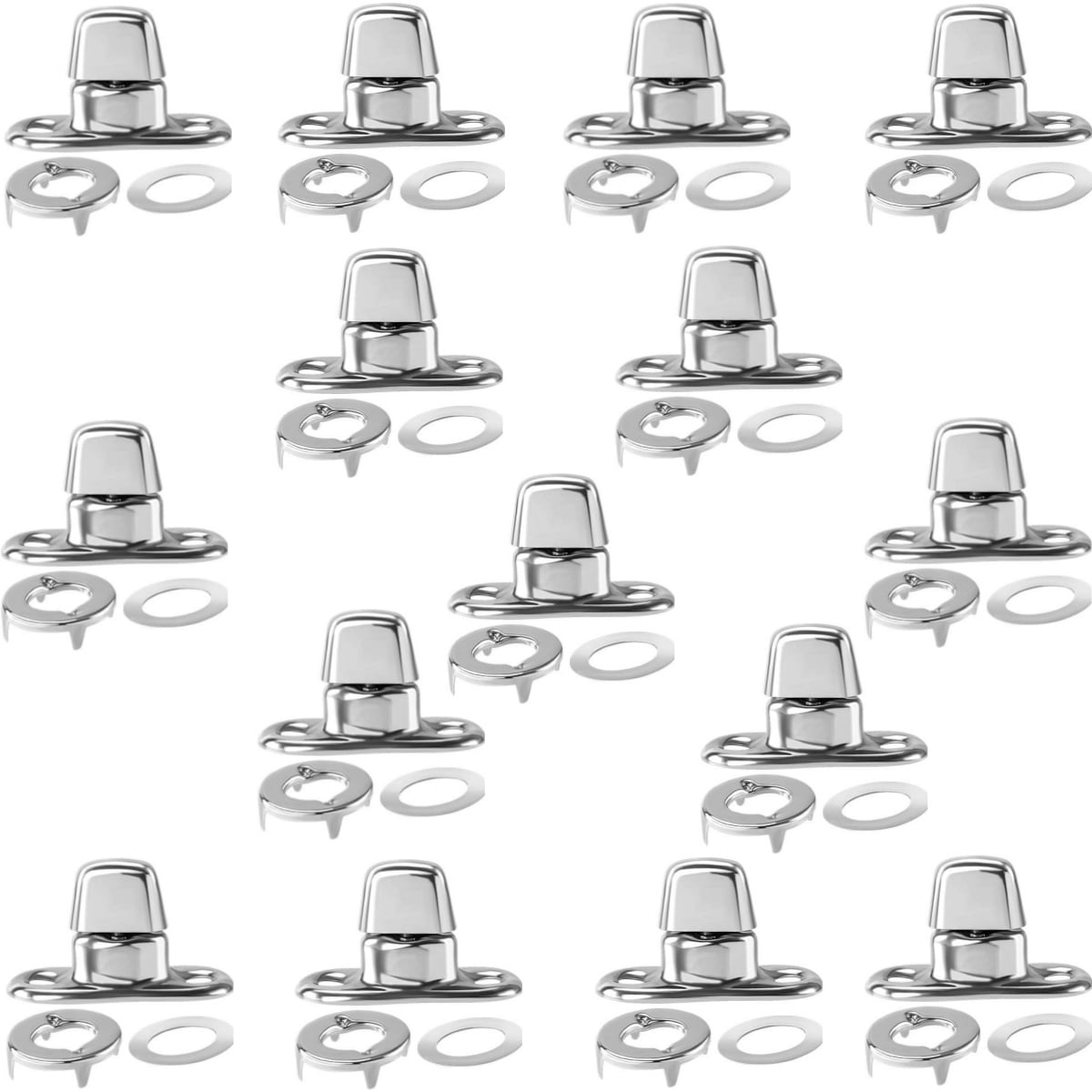 MODANU 12 Sets Marine Grade Twist Lock Fasteners -Nickel-Zinc Plated ...
