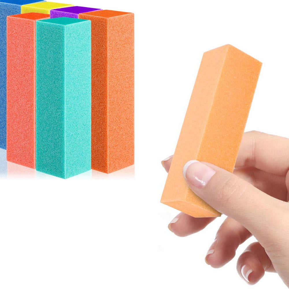 MODANU 14 Pcs Nail Buffer Sanding Block Multicolor Natural and Acrylic ...